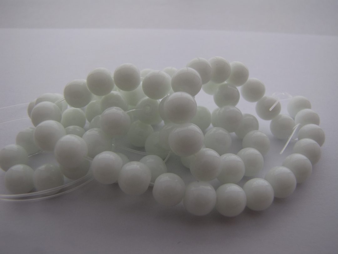 white beads 8mm 2 Strands | Beadzone